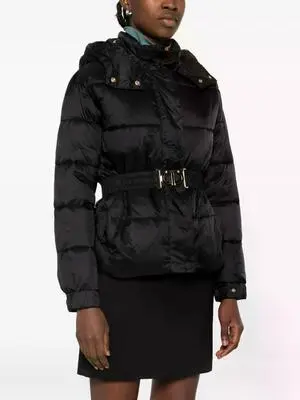TWINSET Hooded Belted Puffer Jacket