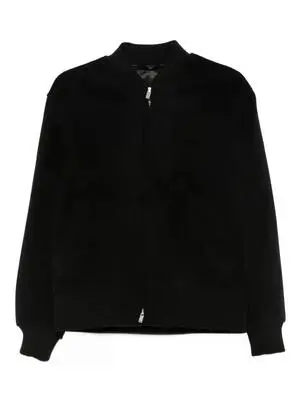 LARDINI Zip-front Bomber Jacket - Black