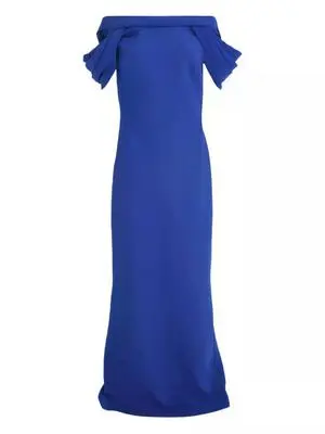 Safiyaa Cap-sleeve Draped Gown