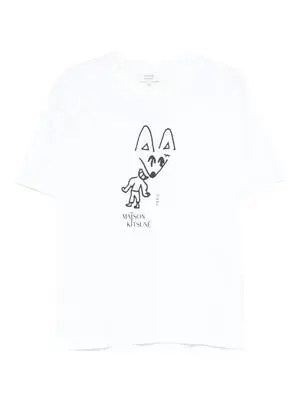 Maison Kitsuné Fox-print T-shirt - White