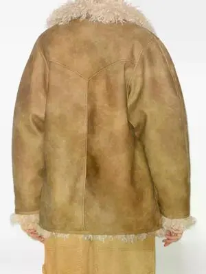 Isabel Marant Étoile Clea Faux-shearling Collar Coat - Brown