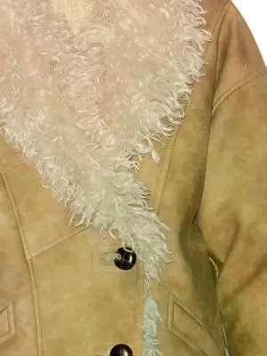 Isabel Marant Étoile Clea Faux-shearling Collar Coat - Brown