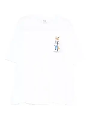 Maison Kitsuné Fox-print T-shirt - White