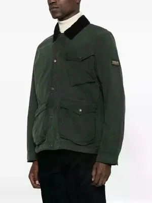 Barbour Flap-pocket Jacket With Corduroy Collar