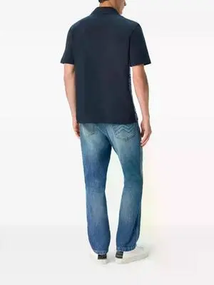 Missoni Wave-pattern Crew-neck Polo Shirt - Black