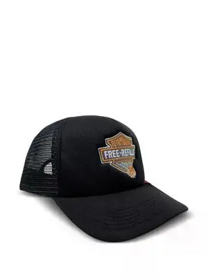 FREE REFILLS Harley Embroidered-logo Trucker Cap - Black