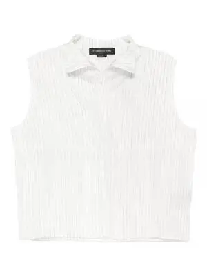 FEDERICO CINA Pinstripe Sleeveless Blouse