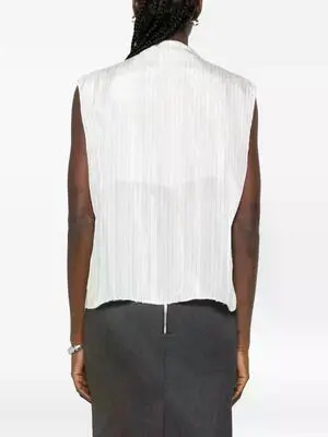 FEDERICO CINA Pinstripe Sleeveless Blouse