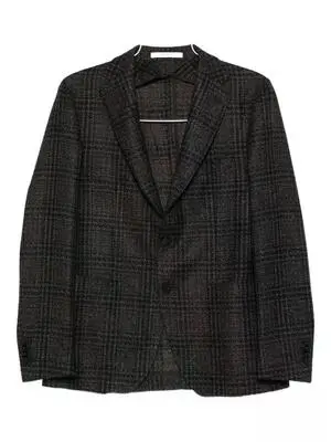 Tagliatore Checked Two-button Jacket - Grey