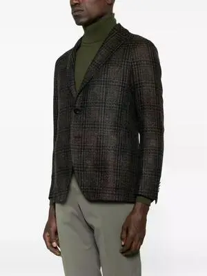 Tagliatore Checked Two-button Jacket - Grey