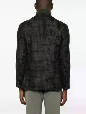 Tagliatore Checked Two-button Jacket - Grey
