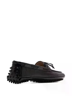 Le Monde Beryl Driver Embossed Moccasins - Black