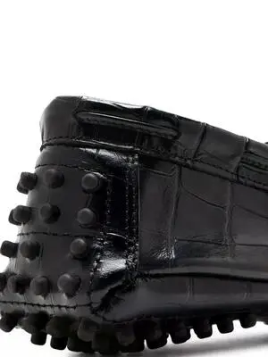 Le Monde Beryl Driver Embossed Moccasins - Black