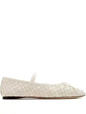 LOEFFLER RANDALL Leonie Woven Ballet Flats - Neutrals
