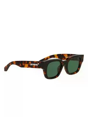 Off-White Tortoiseshell Round-frame Sunglasses