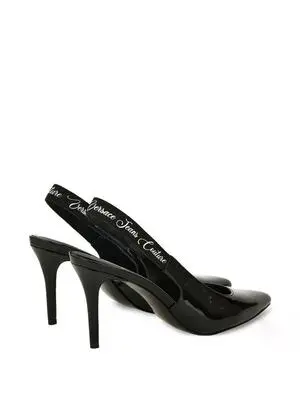 Versace Slingback Patent Leather Pumps - Black