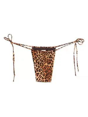 MC2 SAINT BARTH Leopard-print Bikini Bottom - Brown
