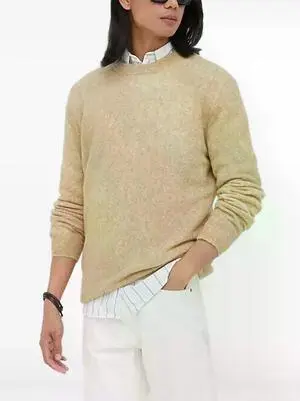 American Vintage Razpark Brushed Crew Neck Jumper - Neutrals