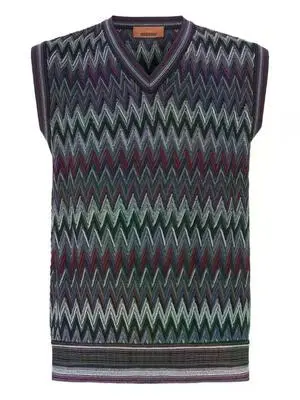 Missoni Chevron-pattern V-neck Sweater Vest