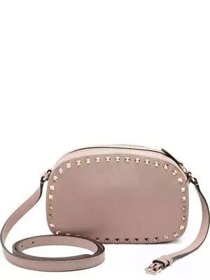 Valentino Garavani Rockstud Embellishment Leather Crossbody Bag - Pink