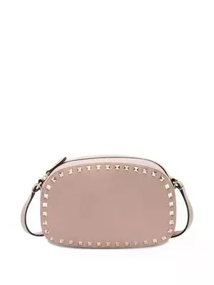 Valentino Garavani Rockstud Embellishment Leather Crossbody Bag - Pink