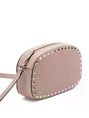 Valentino Garavani Rockstud Embellishment Leather Crossbody Bag - Pink
