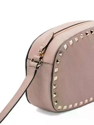 Valentino Garavani Rockstud Embellishment Leather Crossbody Bag - Pink