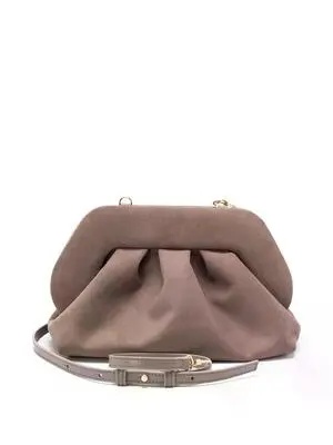 THEMOIRE Pleated Clutch Bag - Brown
