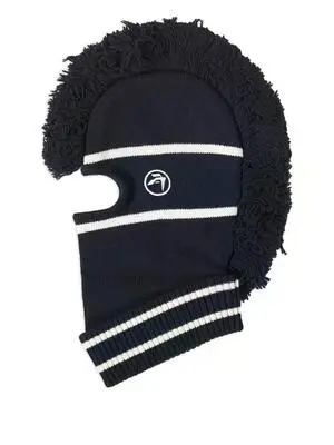 AMBUSH Fringed Striped Balaclava - Blue