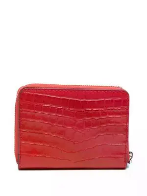 Tory Burch Crocodile-embossed Zip-around Wallet