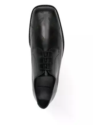 STEFAN COOKE Slashed Square Toe Derby Shoes