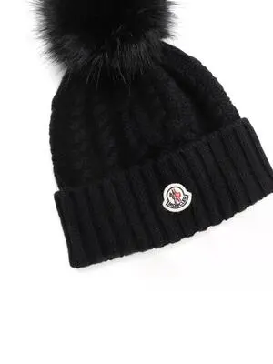 Moncler Cable-knit Pom-pom Beanie