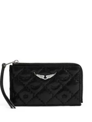 Zadig&Voltaire Quilted Logo-plaque Cardholder - Black