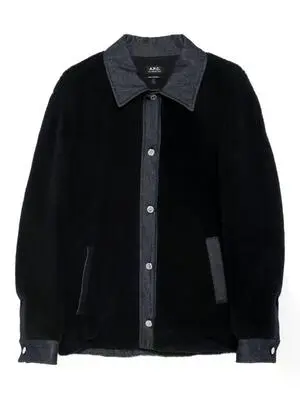 A.p.c. Fleece Denim-panel Jacket