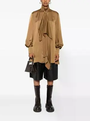 Sacai High-neck Ruffled Shirt