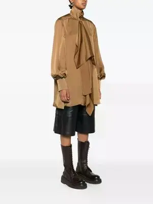 Sacai High-neck Ruffled Shirt