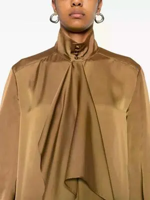 Sacai High-neck Ruffled Shirt