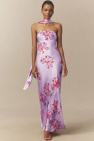 Strapless Satin Maxi Slip Dresses