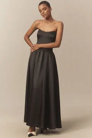 Strapless Drop-Waist Maxi Dress