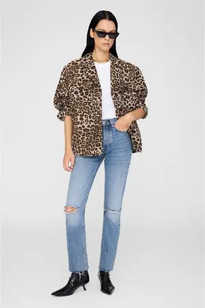 ANINE BING ANINE BING Flynn Leopard Jacket - Red