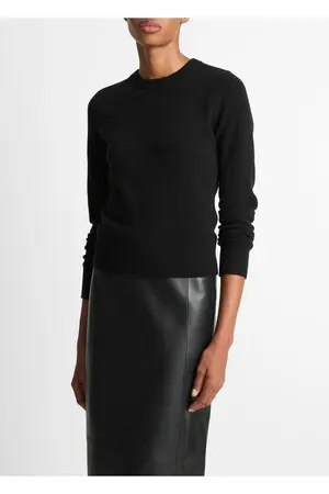 Vince Cashmere Crew Neck Sweater - Black