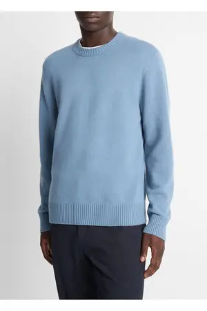 Vince Wool-cashmere Crew Neck Sweater - Blue