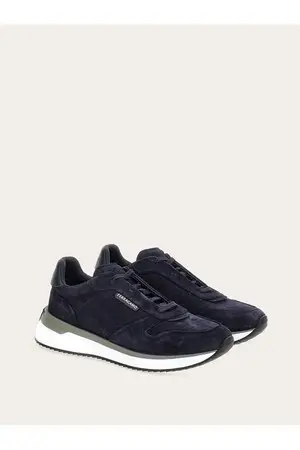 FERRAGAMO Low-cut Trainer - Navy