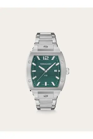FERRAGAMO F80 Tonneau 3h Watch - Green
