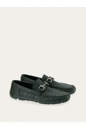 FERRAGAMO Gancini Ornament Driver Loafer