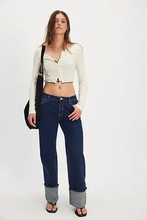 Rolla's Heidi Low-rise Turn Up Jeans