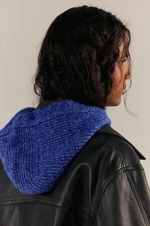 Free People Knit Bonnet With Self-tie Closure - Cobalt