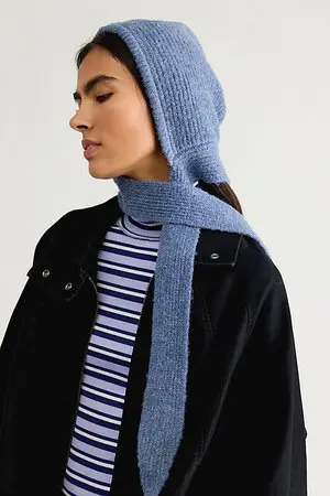 Free People Ribbed Bonnet - Denim Blue
