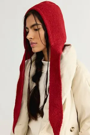 Free People Ribbed Bonnet - Red