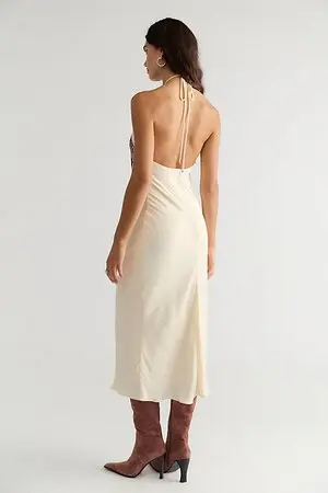 Free People Citrine Midi Dress - Pearl Combo
